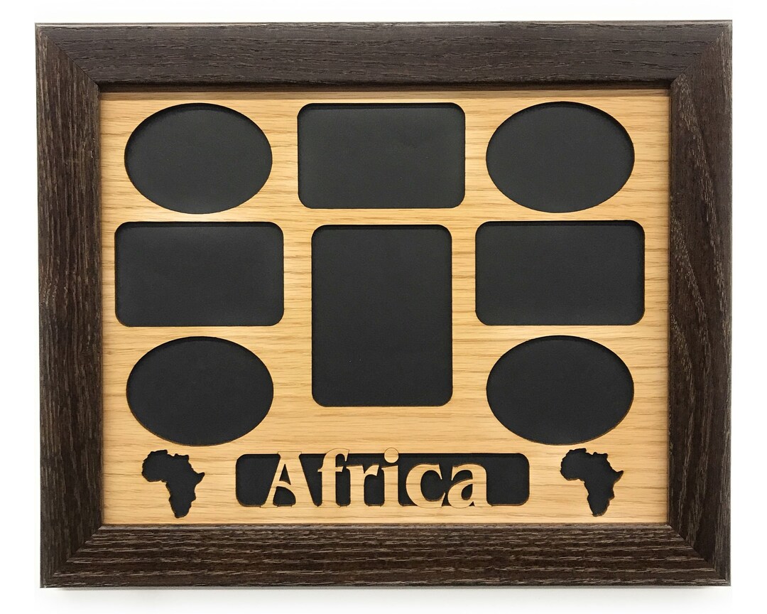 Africa Picture Frame - 11x14 Frame Holds 8 Photos - Africa Wall Decor ...