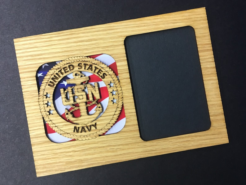 US Navy Picture Frame - 5x7 Frame Holds 3x4 Photo - United States Navy ...