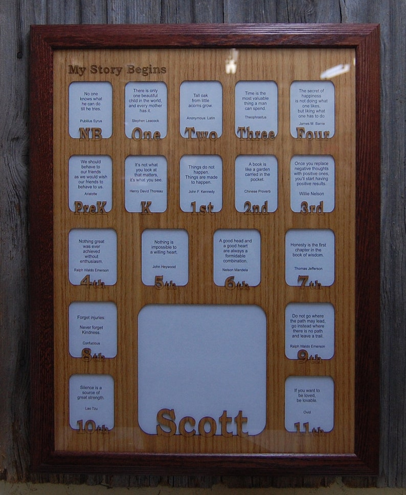 18x24 Personalized School Years Frame Birth thru 12th Grade | Etsy