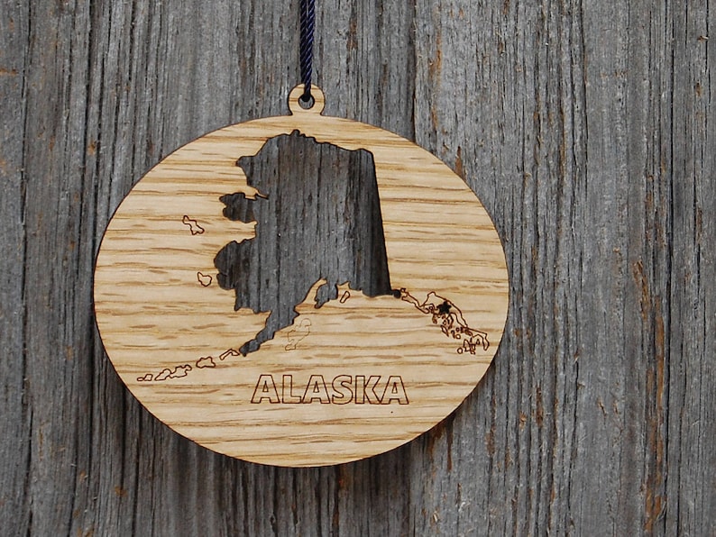 Alaska State Ornament Alaska Decor Alaska Gift for Traveler - Etsy