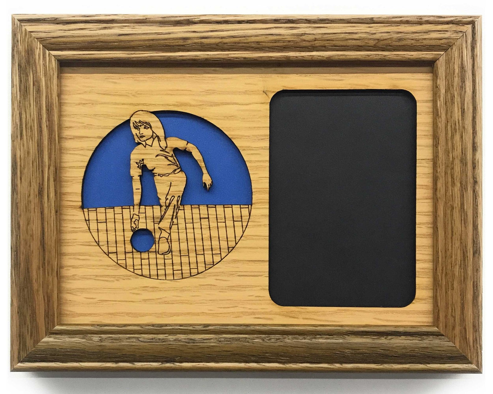 Bowler Picture Frame - 5x7 Frame Holds 3x4 Photo - Bowler Gift ...