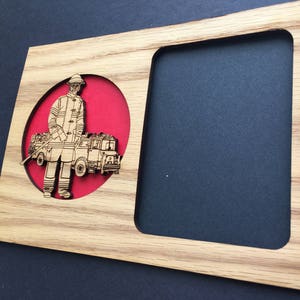 Firefighter Picture Frame - Holds 3x4 Photo - Fireman Frame ...