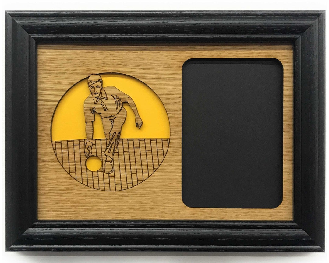 Bowler Picture Frame - 5x7 Frame Holds 3x4 Photo - Bowler Gift ...