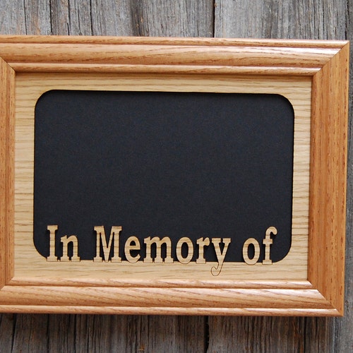 In Memory of Personalized Photo Frame Picture Frame Custom | Etsy