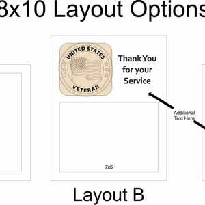 US Veteran Picture Frame - 8x10 Frame Holds 5x7 and 3x4 Photos - United ...