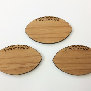 Wooden Footballs - Set of 10 - Wood Football Shape, Football Decor - Etsy