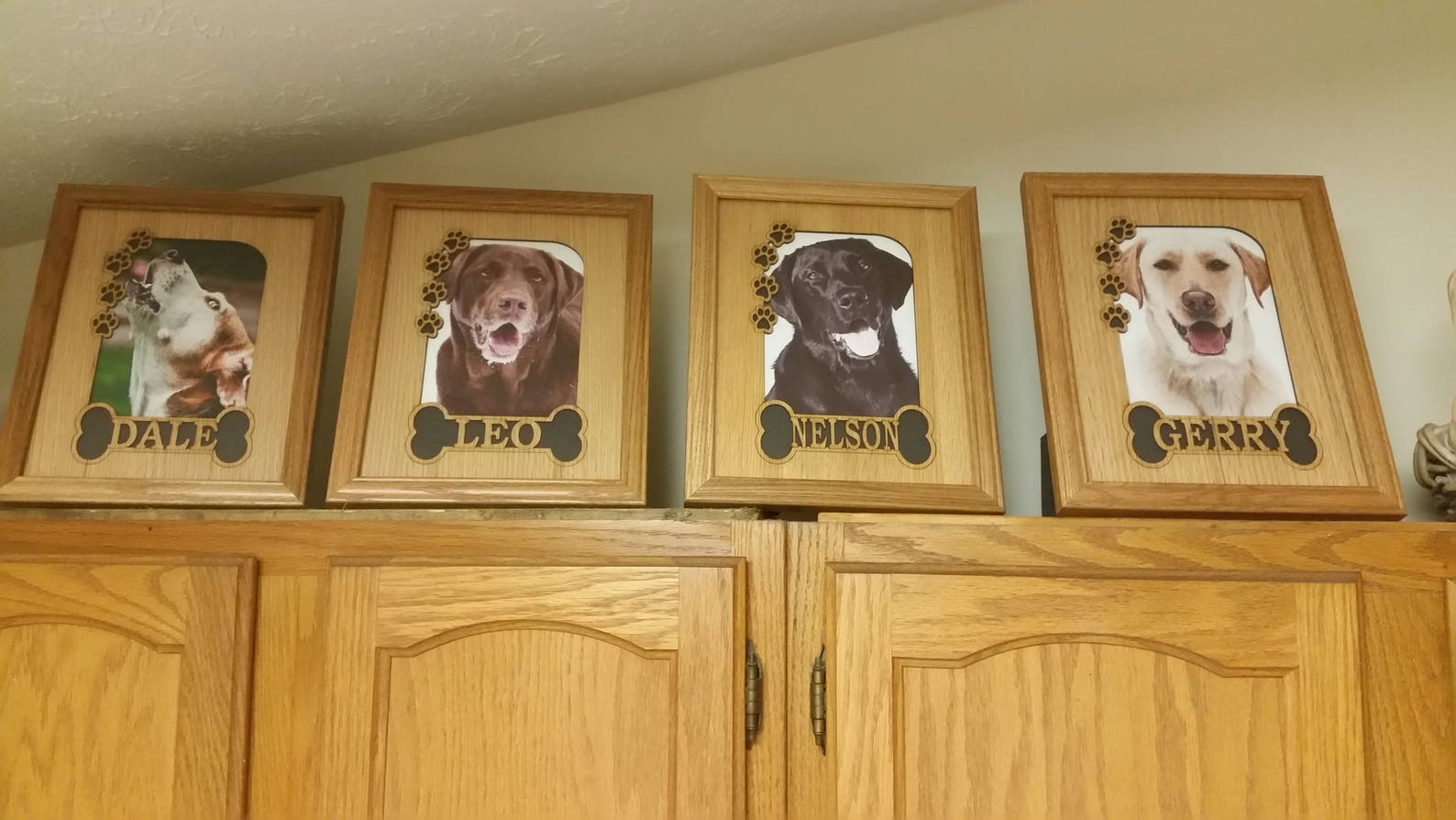 Personalized Dog Bone & Paw Prints Picture Frame - 8x10 Frame Holds a ...