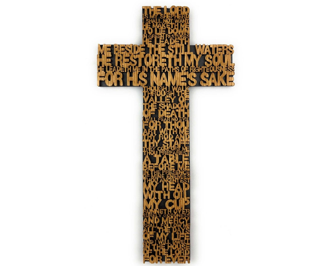 23rd Psalm Cross Decor for Wall Cross - Small 18x9.5" - Etsy