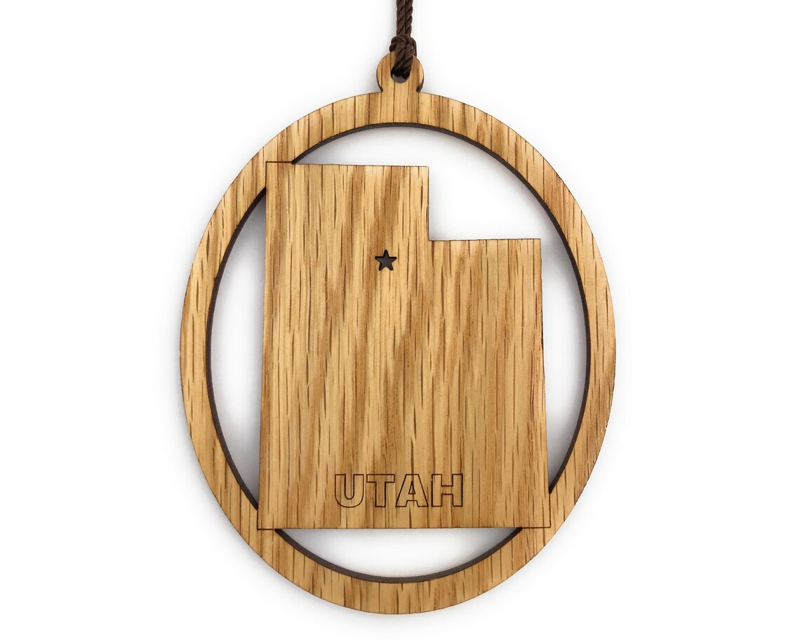 Utah State Ornament, Utah Wall Decor, Utah Gift for Traveler, Utah ...