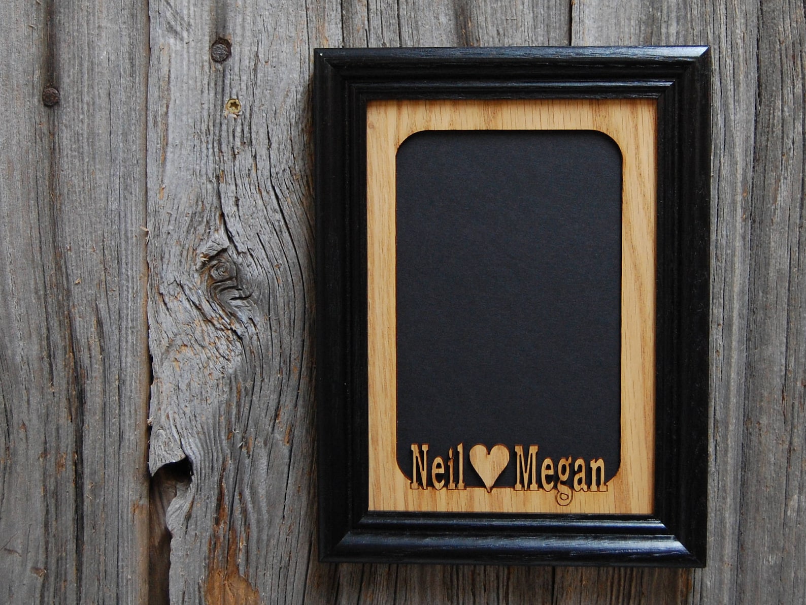 Personalized Couple's Name Picture Frame Holds 4x6 Photo - Etsy