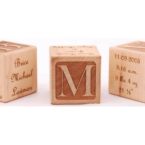 Wood Baby Blocks - Etsy
