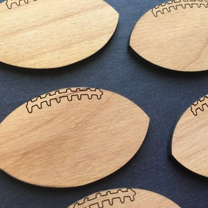 Wooden Footballs - Set of 10 - Wood Football Shape, Football Decor - Etsy