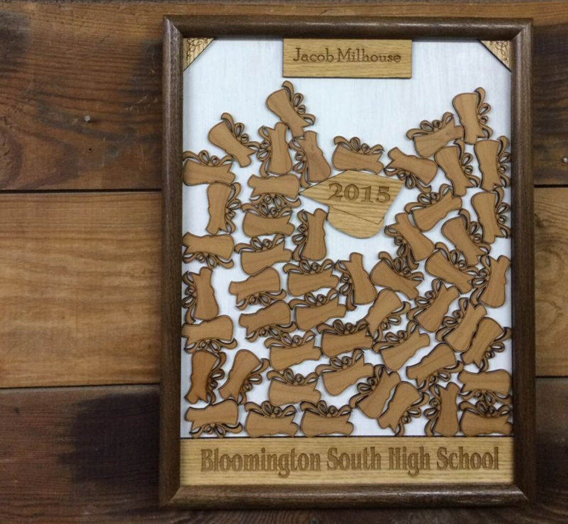 Wooden Graduation Diploma Shapes - Set of 10 - Wood Shapes, Graduation ...