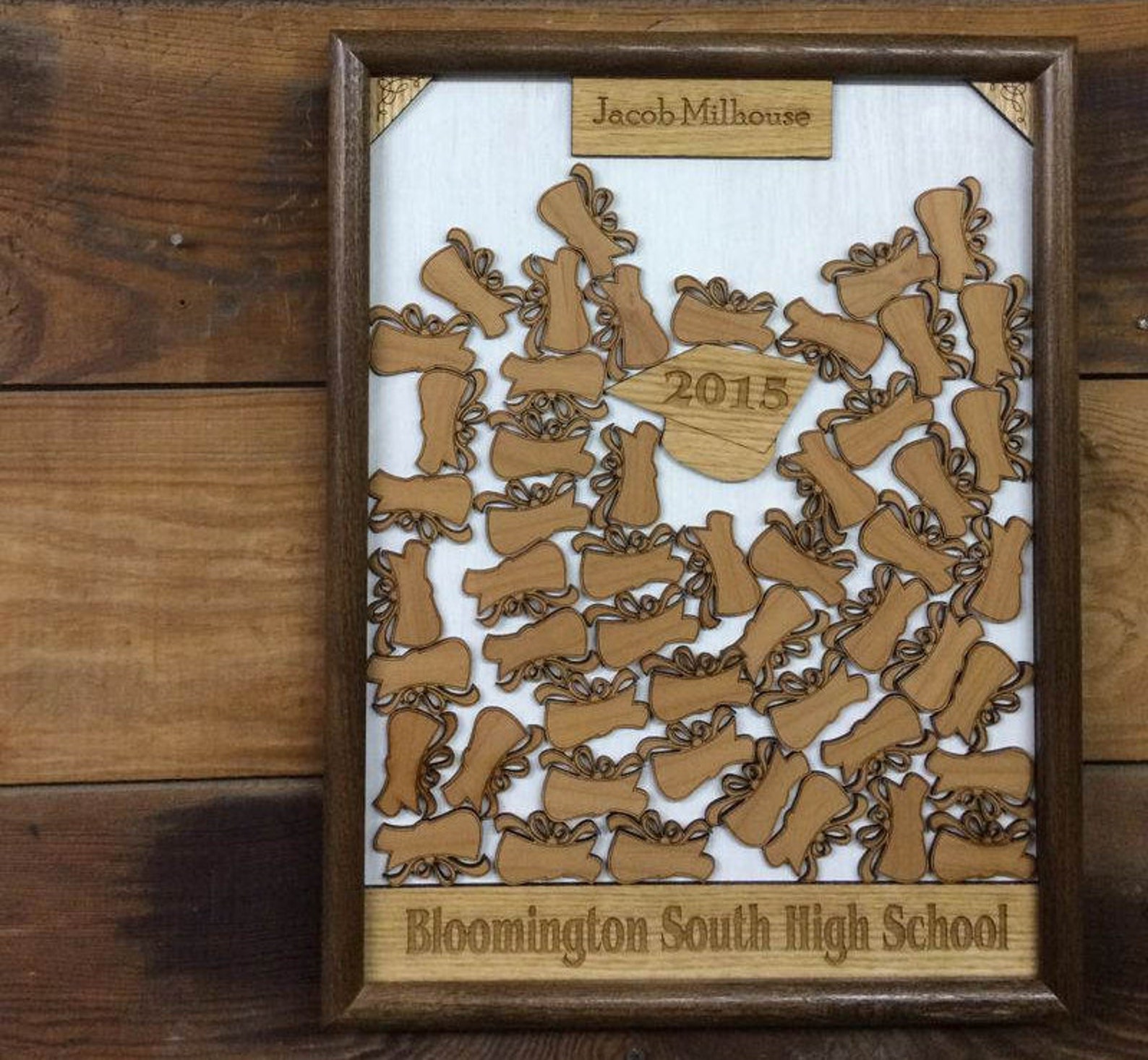 Wooden Graduation Diploma Shapes - Set of 10 - Wood Shapes, Graduation ...