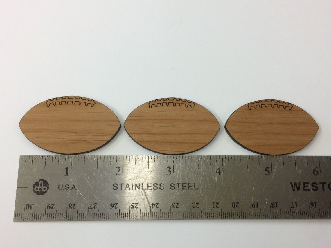 Wooden Footballs - Set of 10 - Wood Football Shape, Football Decor - Etsy