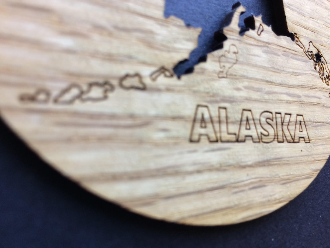 Alaska State Ornament Alaska Decor Alaska Gift for Traveler | Etsy