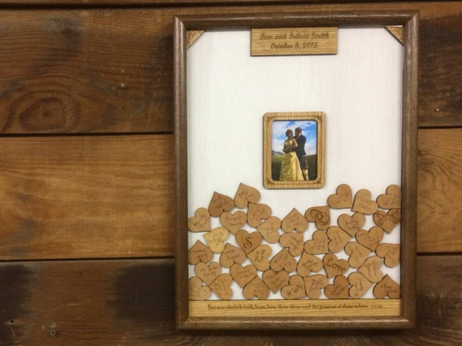 220 Guest Wedding Drop Box Guest Book 18x24, Drop Top Guestbook, Framed ...