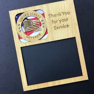 US Veteran Picture Frame - 8x10 Frame Holds 5x7 and 3x4 Photos - United ...