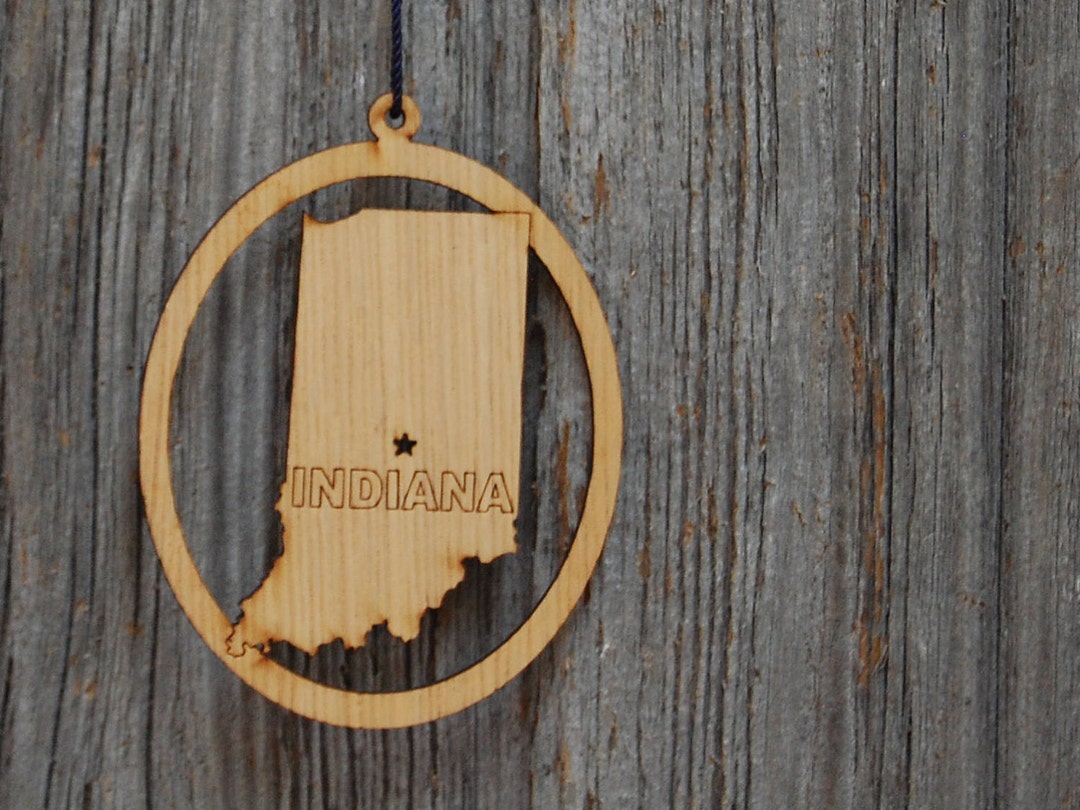 Indiana Ornament, Indiana Bicentennial, Indiana Decor, Indiana Gift ...