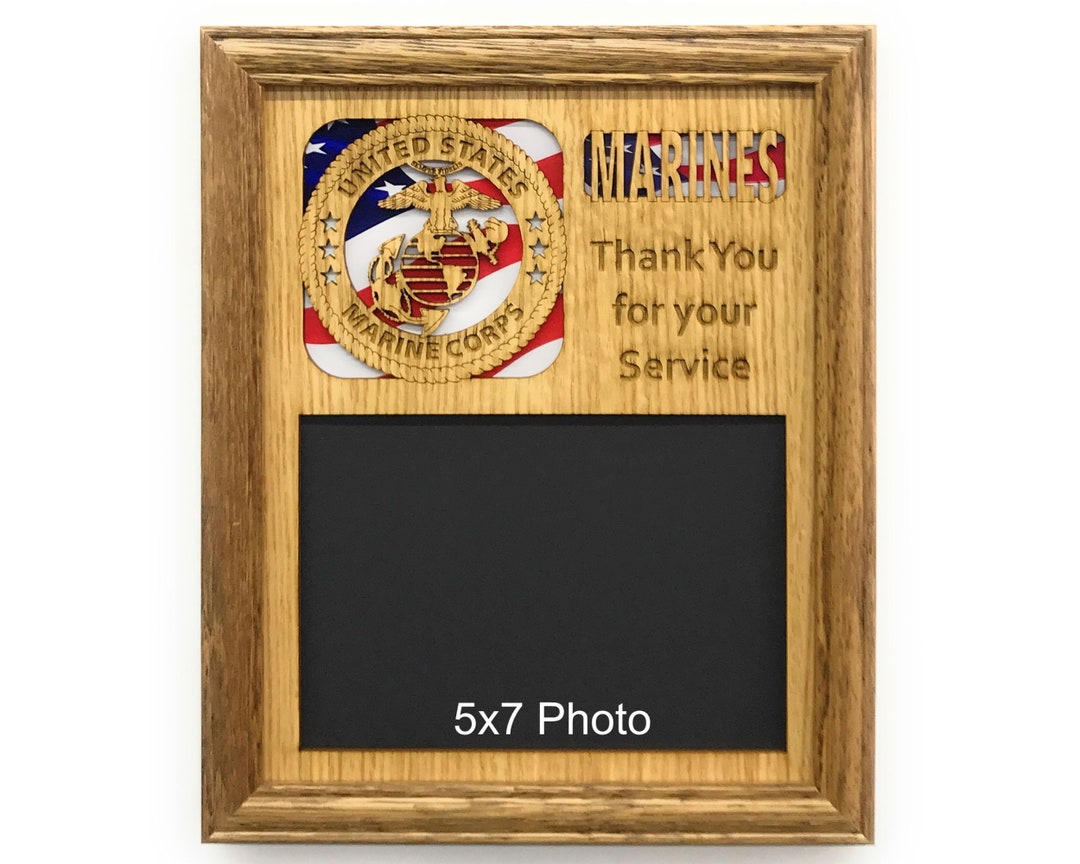 US Marine Corps Picture Frame - 8x10 Frame Holds 5x7 Photo- United ...