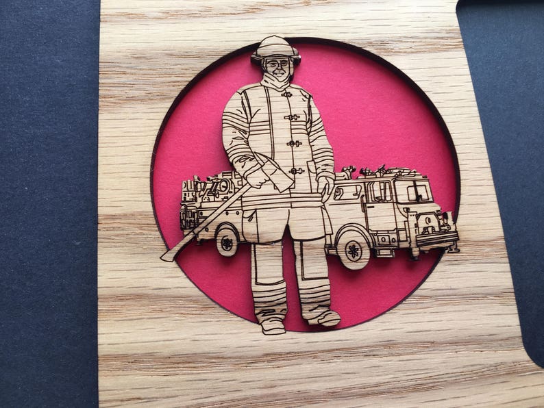 Firefighter Picture Frame - Holds 3x4 Photo - Fireman Frame ...