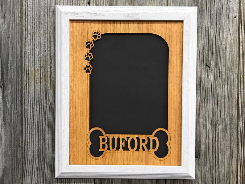 Personalized Dog Bone & Paw Prints Picture Frame - 11x14 Frame Holds ...