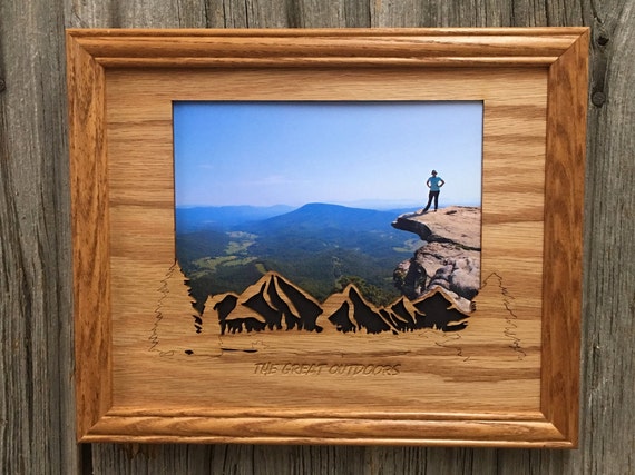 Treeline Mountain Skyline Picture Frame Holds 5x7 Photo - Etsy