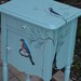 Custom Bird Side Table or Nightstand, Hand Painted Antique Wood ...