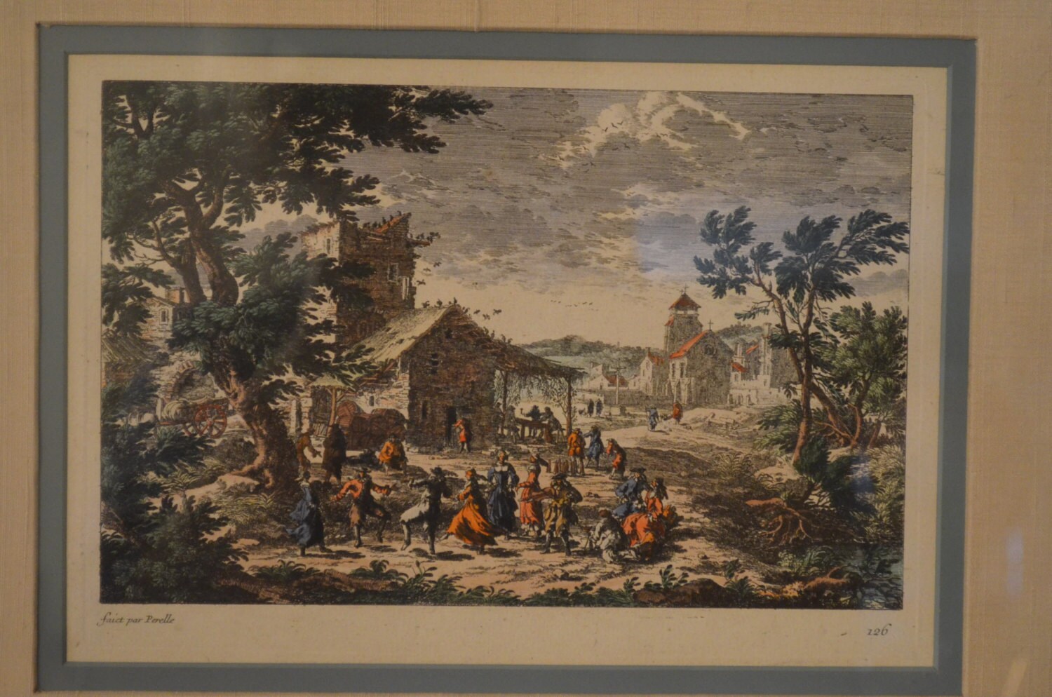 Mid-1600s French Etching Gabriel Perelle Landscape, Antique Engraving ...