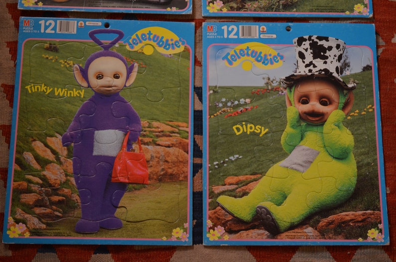 Vintage Teletubbies Large Frame-tray Puzzles, Complete Set of 4, Dipsy ...