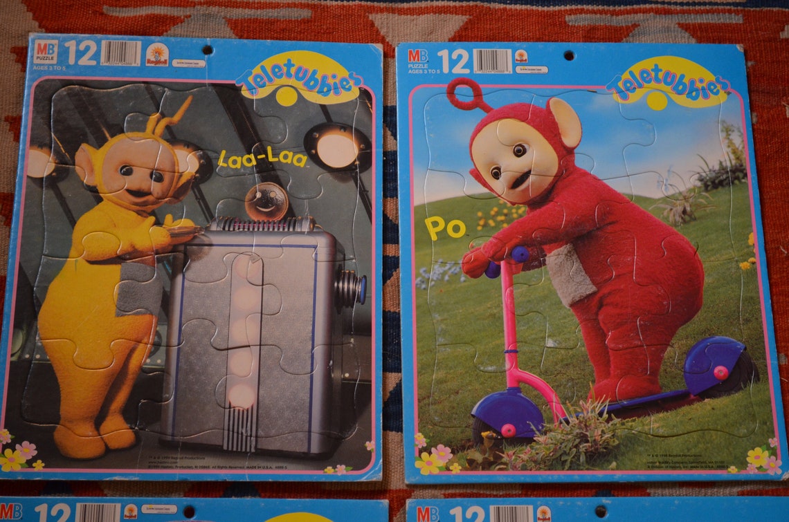 Vintage Teletubbies Large Frame-tray Puzzles, Complete Set of 4, Dipsy ...