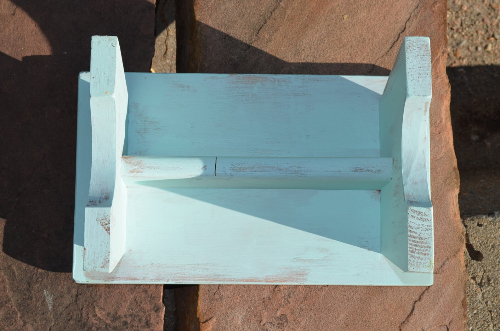 Children's Bird Stool or Footstool Hand Painted by Me: Distressed Teal ...