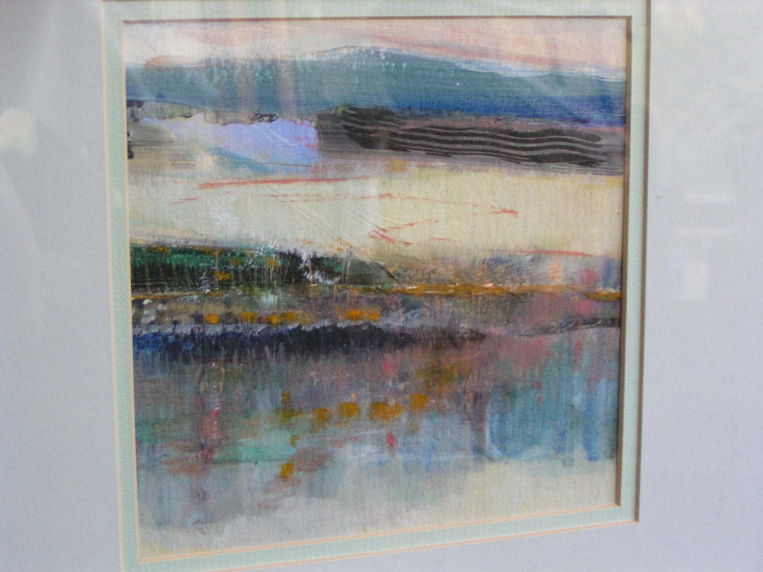 1970s Martha Nix Original Ocean Beach Mountain Watercolor Painting ...