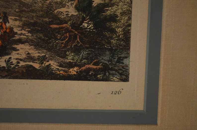 Mid-1600s French Etching Gabriel Perelle Landscape, Antique Engraving ...