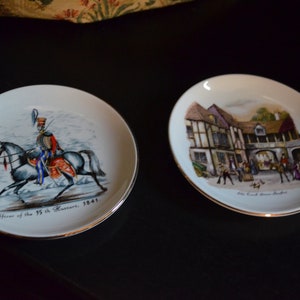 Pair of Liverpool Road Pottery Plates, Stoke on Trent, Bristol Coach ...