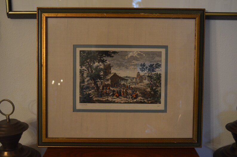 Mid-1600s French Etching Gabriel Perelle Landscape, Antique Engraving ...