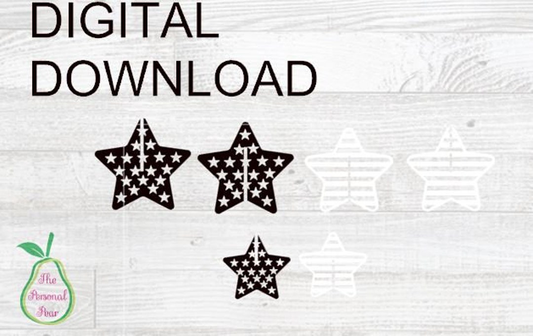 3-d Stars Laser Cut File, Svg, Pdf, Glowforge File - Etsy