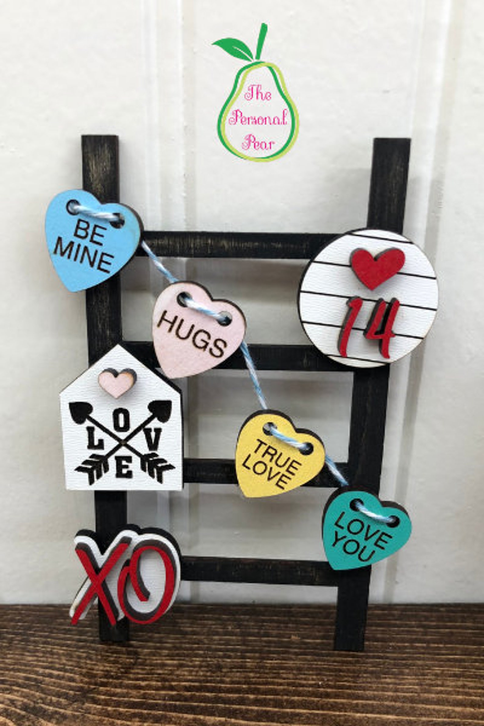 Valentine's Day Miniature Ladder for Tiered Tray or Shelf Sitter ...