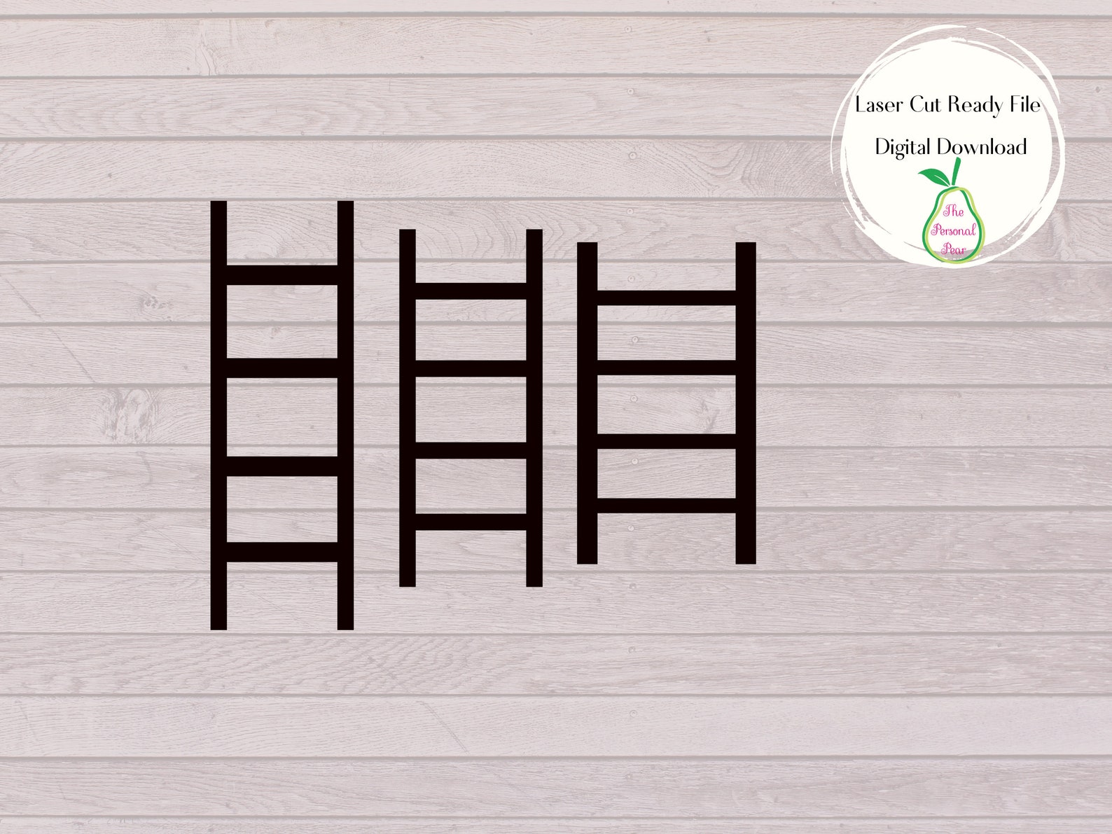 SVG: Set of 3 Miniature Ladders, CNC, Glowforge, Laser Cut, Farmhouse ...