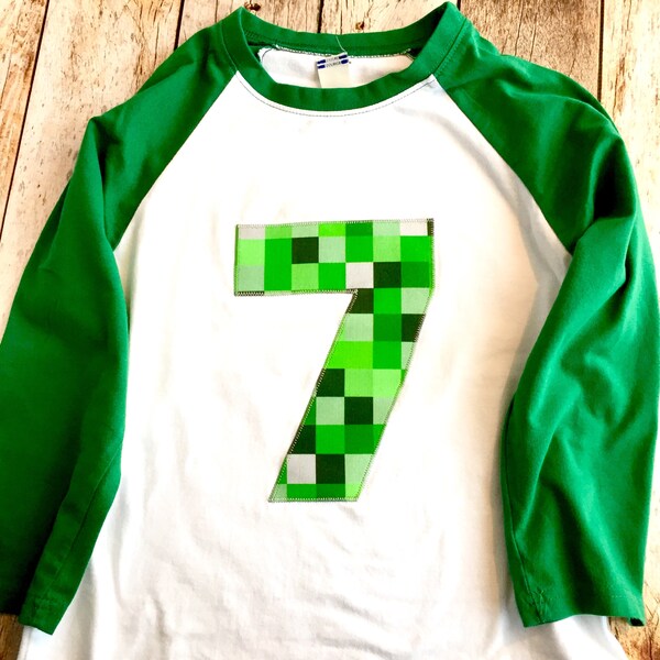Minecrafter Birthday Shirt - Etsy