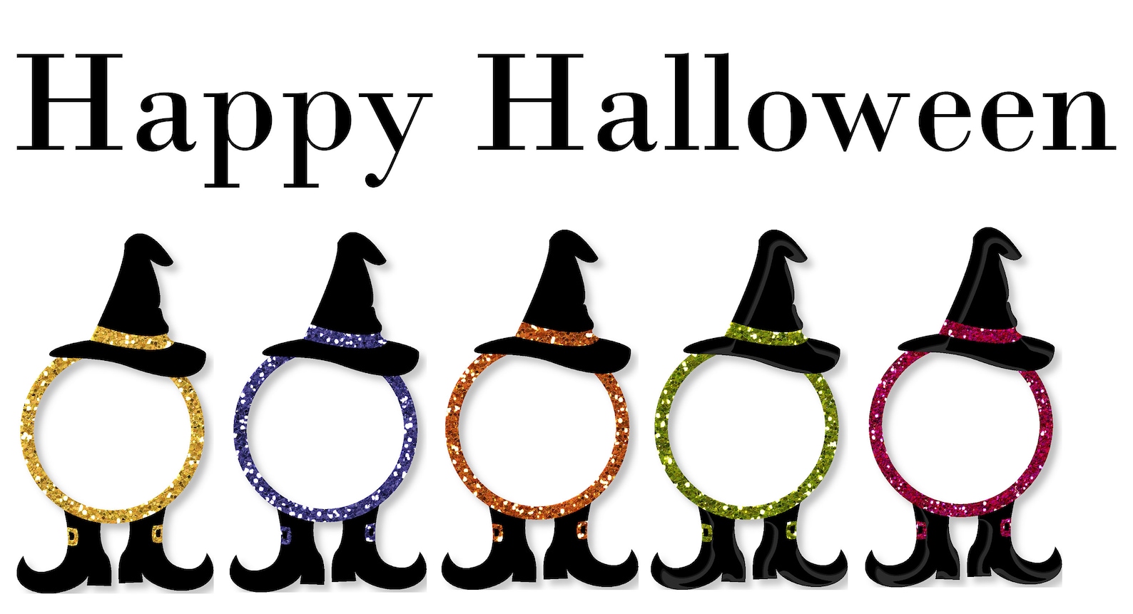 Pretty Little Digital Witch Frames, Halloween, Witches - Etsy
