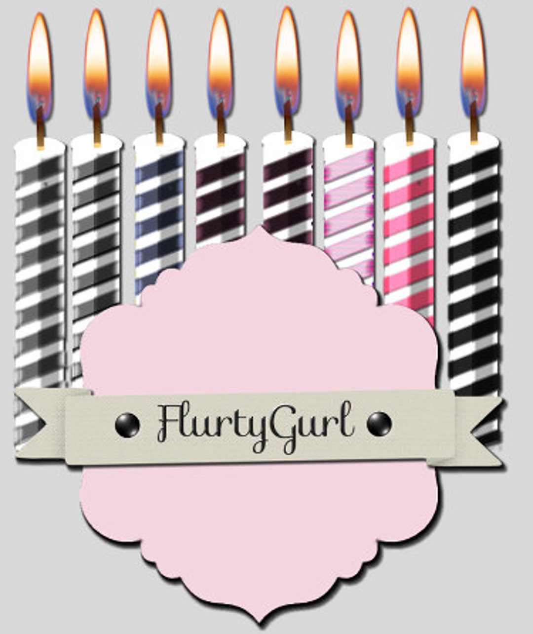 Digital Birthday Candle Clip Art - Etsy
