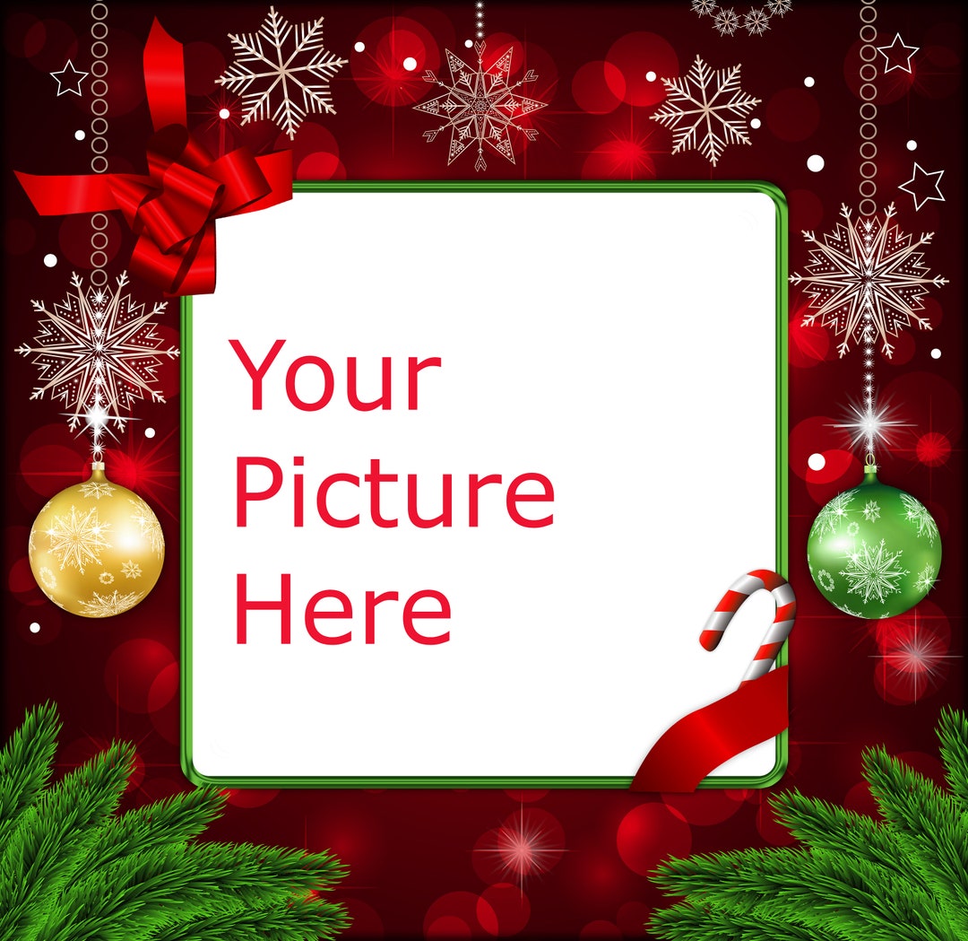 Christmas Picture Frame Border, Printable 8x10 Photo, Santa - Etsy
