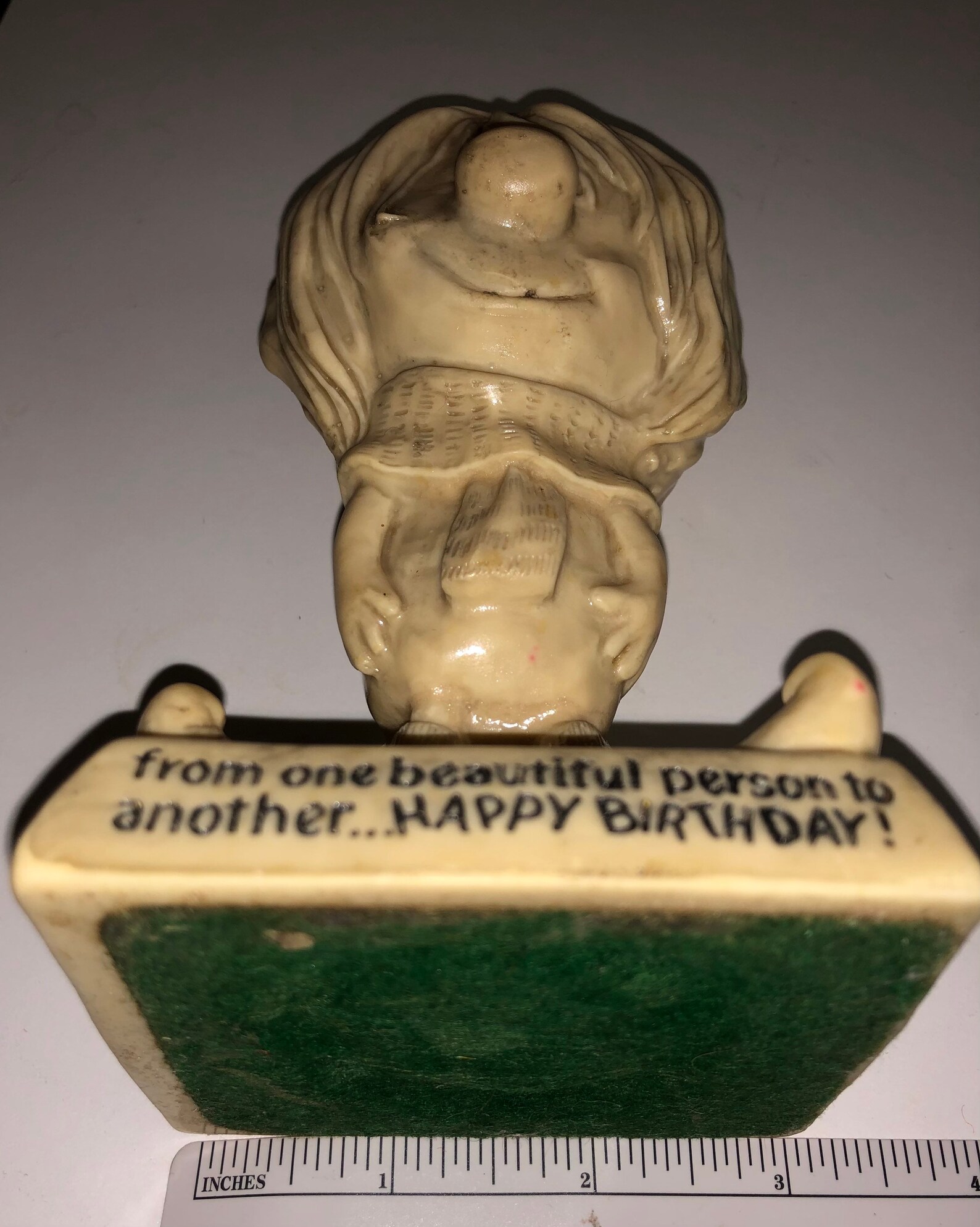 1970 Russ Berrie & Wallace Berrie Statue HAPPY BIRTHDAY! “from One ...