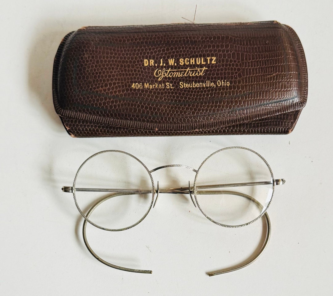 Antique Art Deco Edwardian White Gold Filled Wire Rimmed Spectacles ...