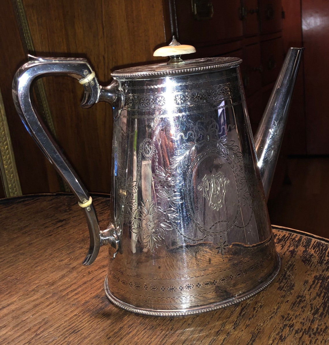 RARE Early Victorian Silver Teapot Set 1840s Brittania Ware - Etsy
