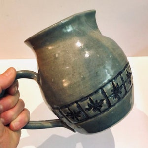 Vintage Signed Studio Pottery Juice Pitcher Pinched Spout Bonita Blue ...