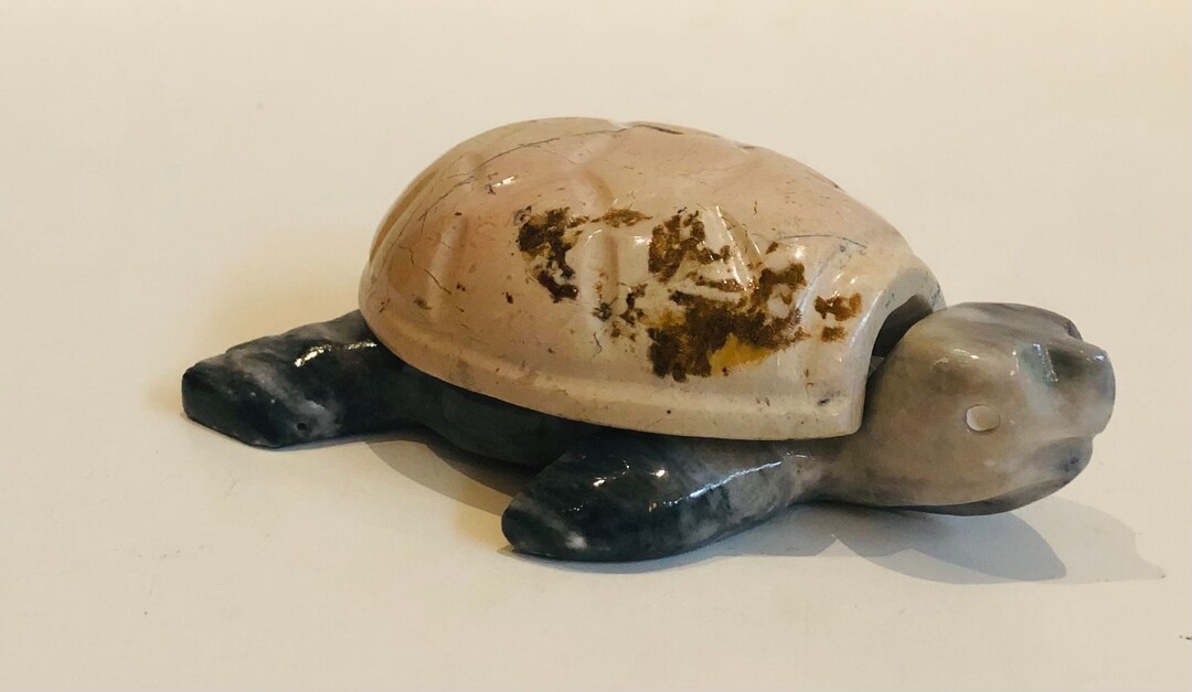 Sweet Little Mexican Miniature Hand Carved Stone Sea Turtle Sculpture ...