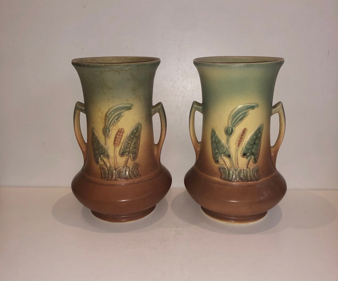 Antique Matching 1938 Hull Calla Lilly Flower Vase Hull Potter Jack in ...
