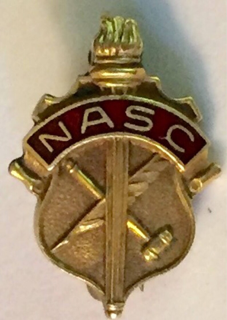 NASC Student Council Lapel Pin Vintage 1950s School Badge Gold | Etsy